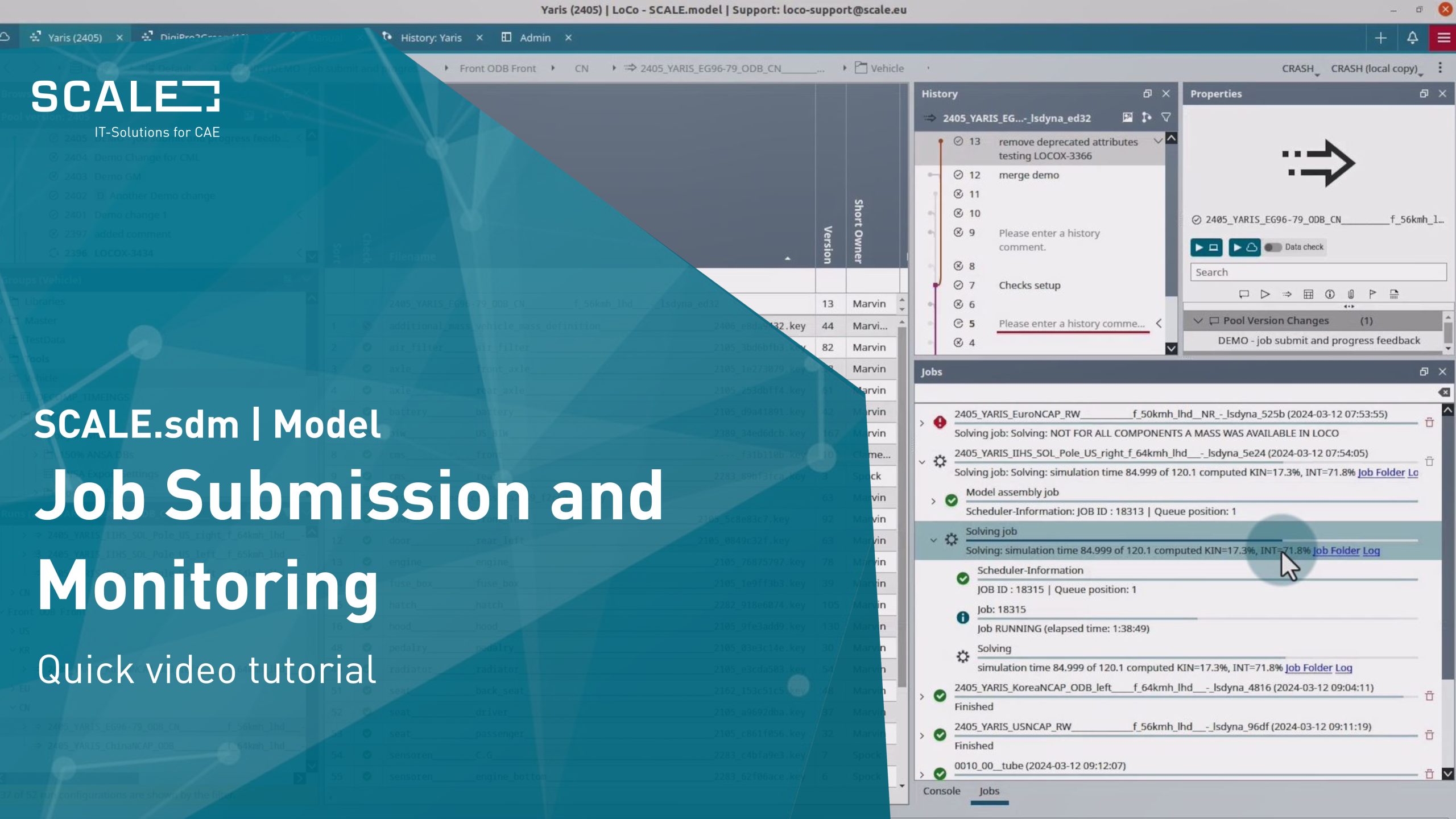 Video Tutorial: Job Submission and Monitoring with SCALE.sdm | Model ...
