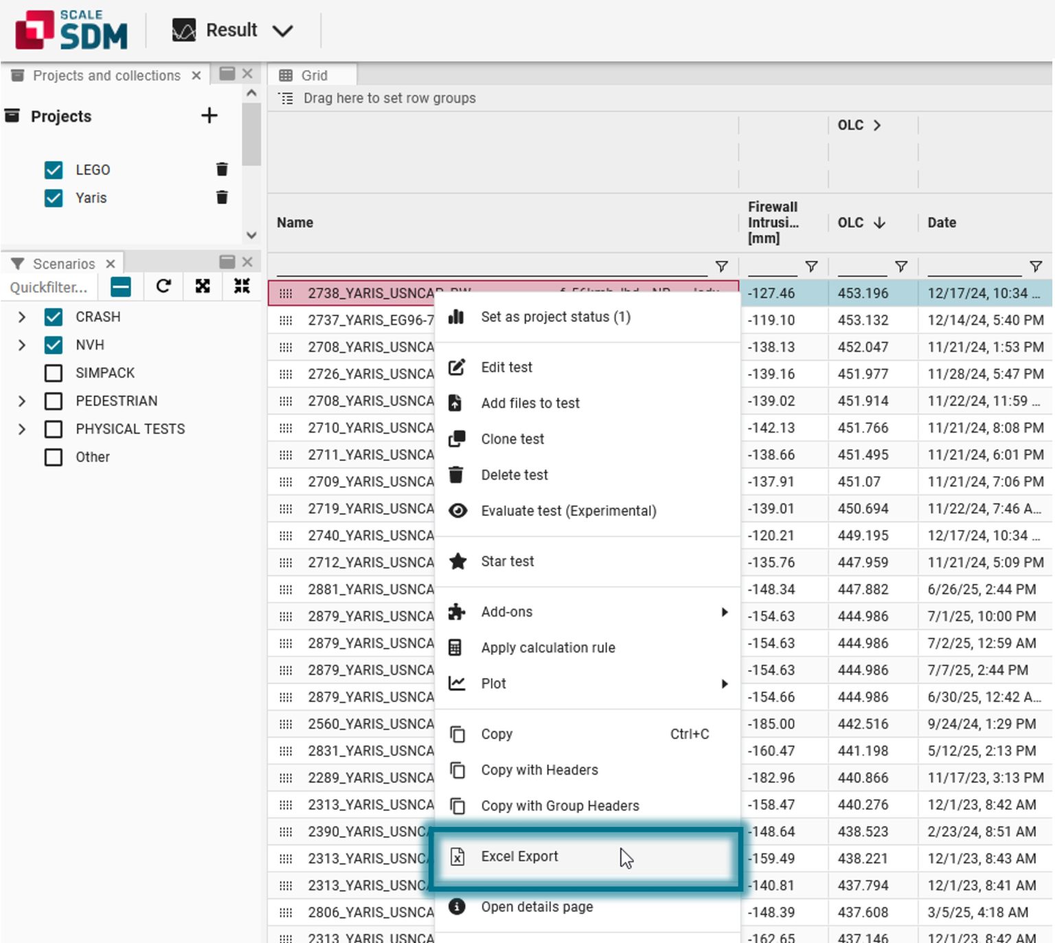 SCALE.sdm | Add-on: Excel Template Export